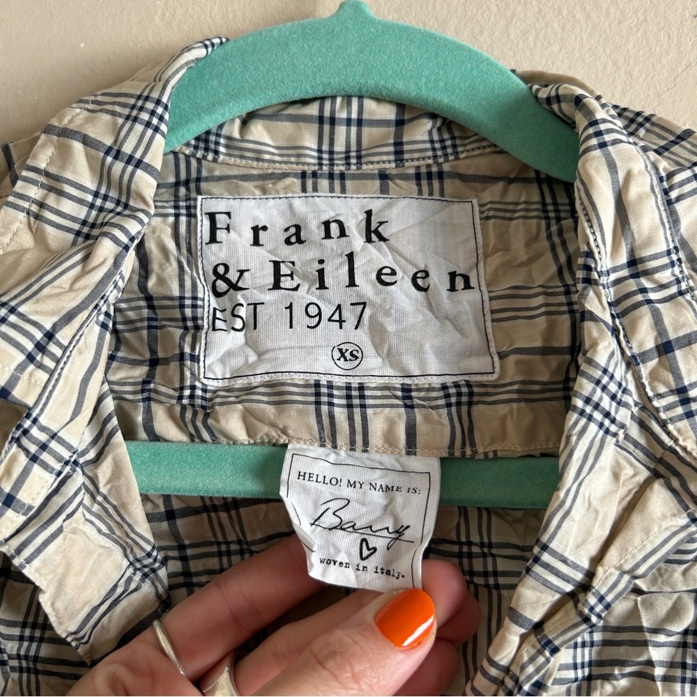 Frank And Eileen Barry Plaid Signature Crinkle Shirt - Gem